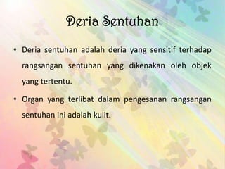 Penggunaan Deria Dalam P&P (WAJ 3107) | PPTX