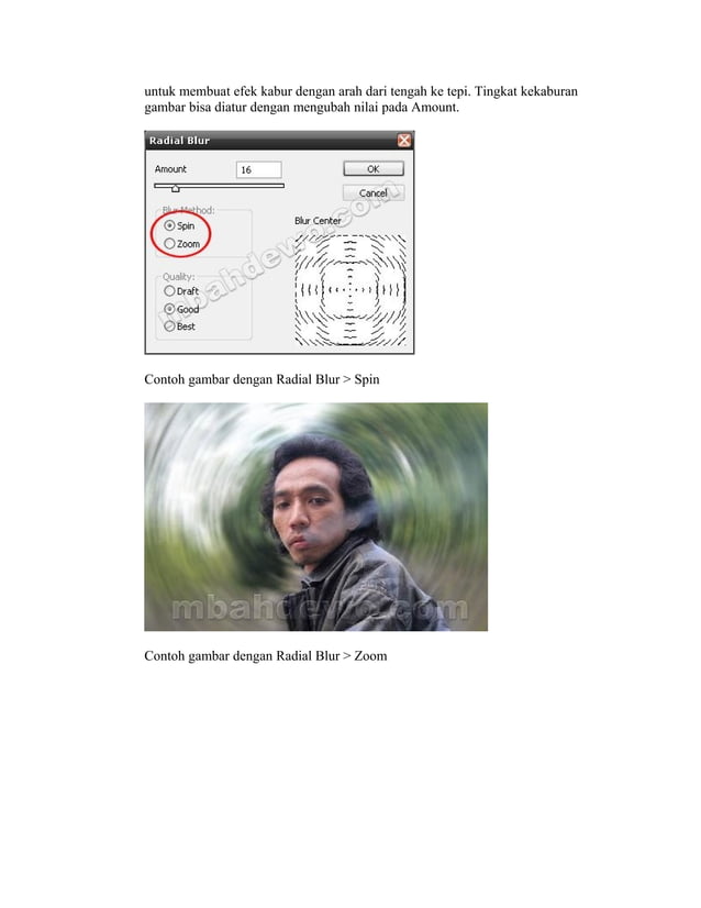 Penggunaan efek blur | PDF
