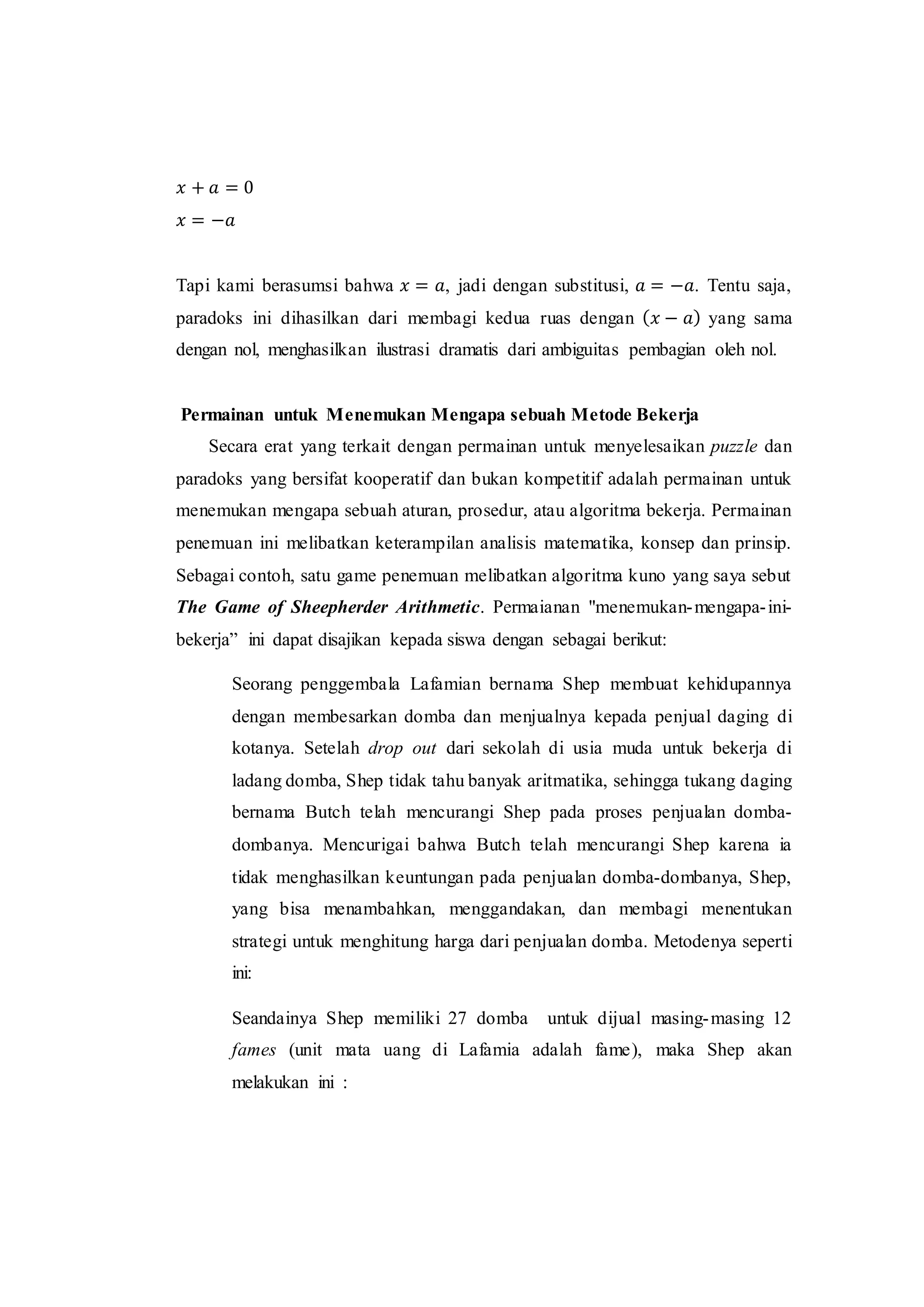 Penggunaan games untuk belajar matematika | DOCX