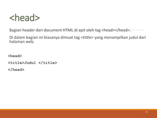 Penggunaan html | PPT
