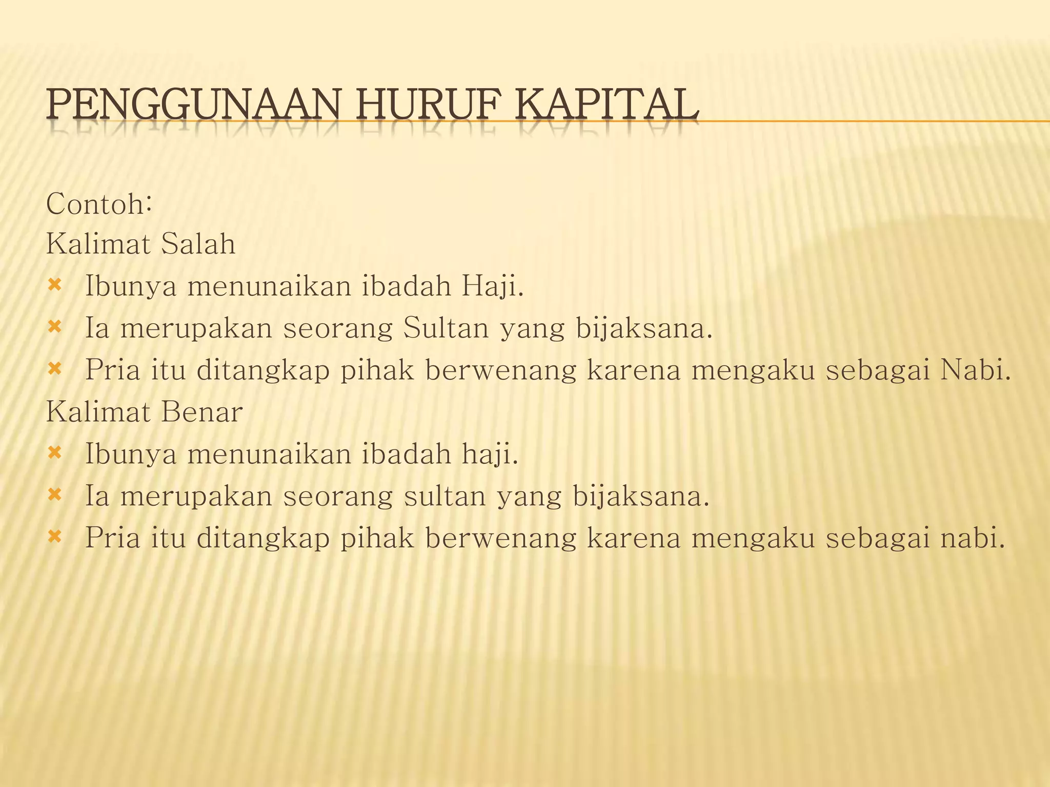 Penggunaan huruf kapital | PPTX