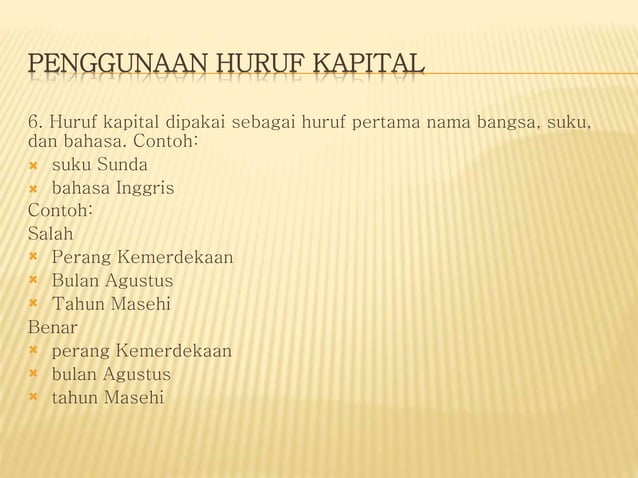 Penggunaan huruf kapital | PPTX