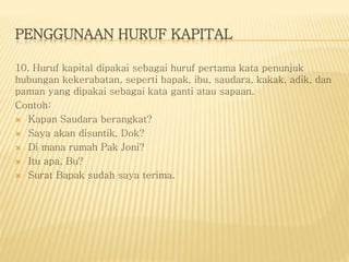 Penggunaan huruf kapital | PPTX