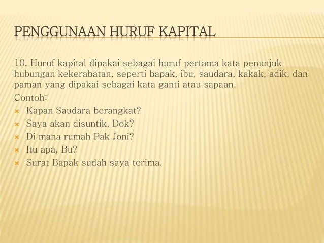 Penggunaan huruf kapital | PPTX