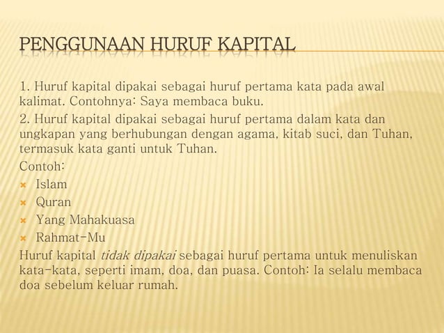 Penggunaan huruf kapital | PPTX