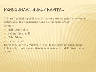 Penggunaan huruf kapital | PPTX