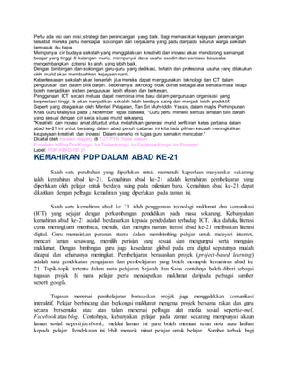 Penggunaan ict abad 21 | DOCX