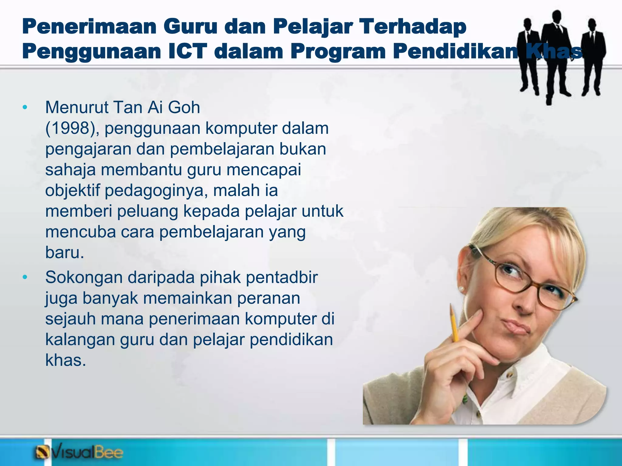 Penggunaan ict dalam pendidikan khas visual bee | PPTX