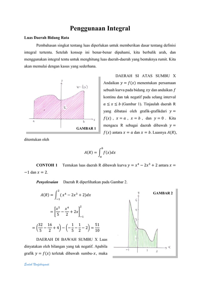 PENGGUNAAN INTEGRAL | PDF