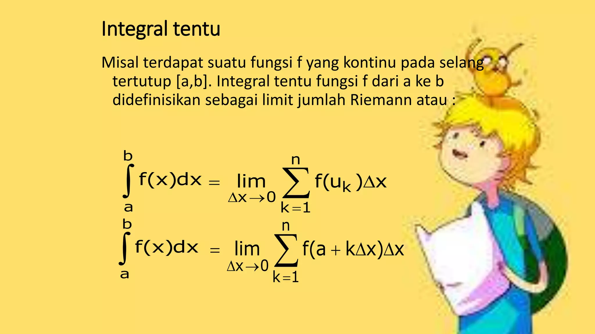 Penggunaan integral tentu | PPTX