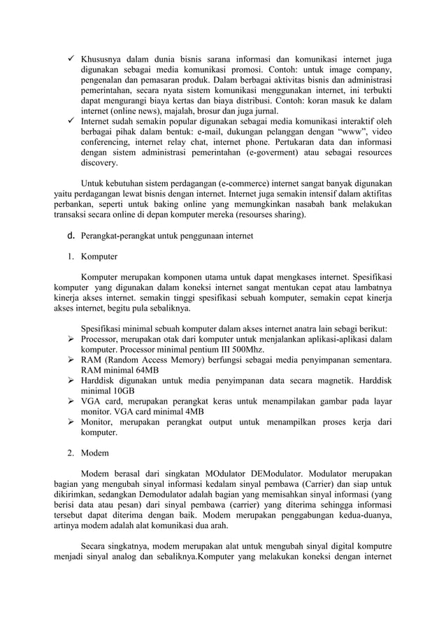 Penggunaan internet dalam bk | DOCX