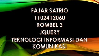 Penggunaan JQuery | PPT