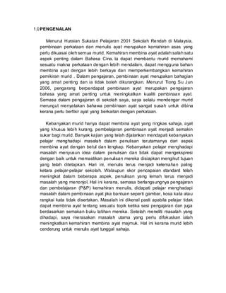 Penggunaan kaedah 5 w1h untuk membantu murid membina ayat dengan khusus | DOCX