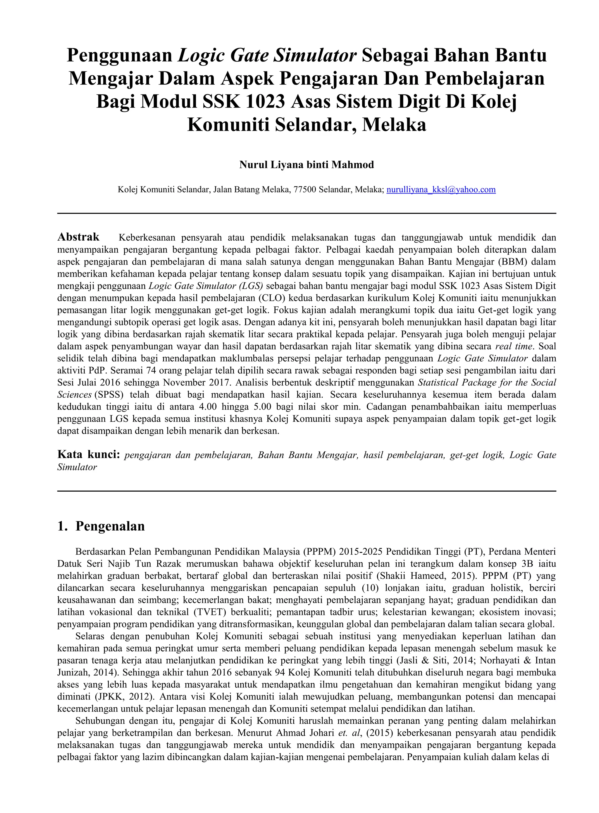 Penggunaan logic gate simulator, bahan bantu mengajar | PDF