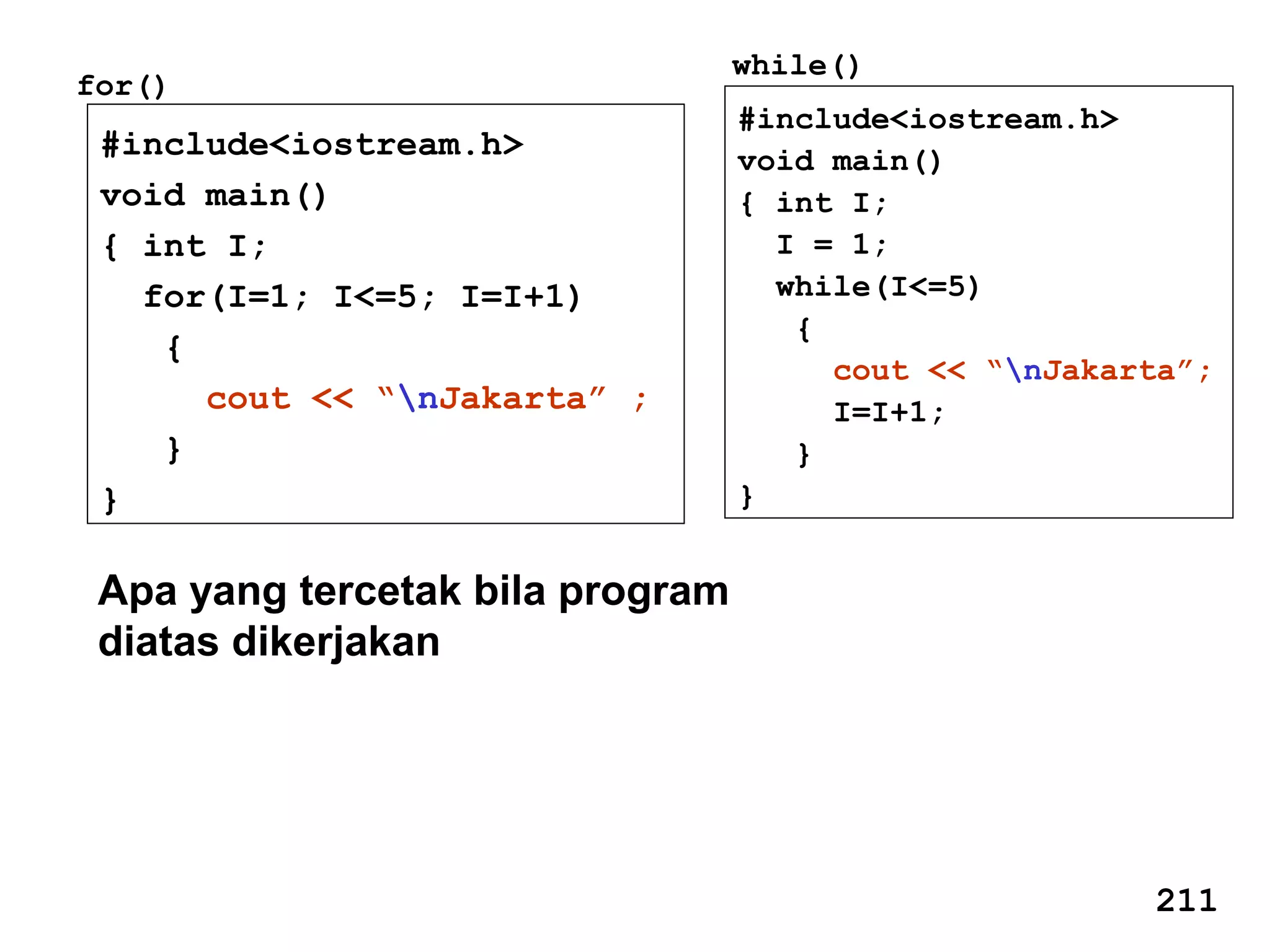 Penggunaan loop sebagai kerangka dasar algoritma | PPT