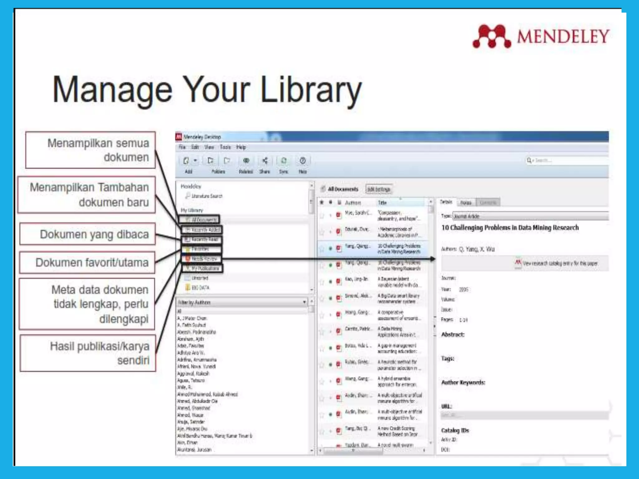 Penggunaan Mendeley dalam Penulisan Karya Ilmiah.ppt
