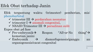 Penggunaan obat pada kehamilan dan menyusui | PPTX