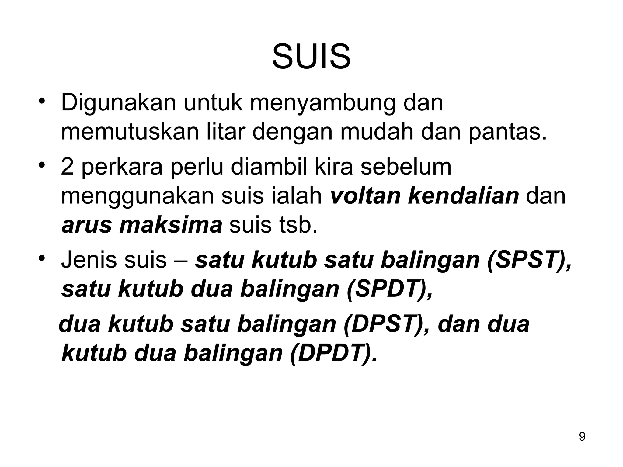 Penggunaan peranti keselamatan elektrik | PPT