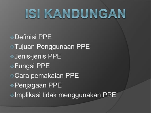 Penggunaan ppe | PPTX