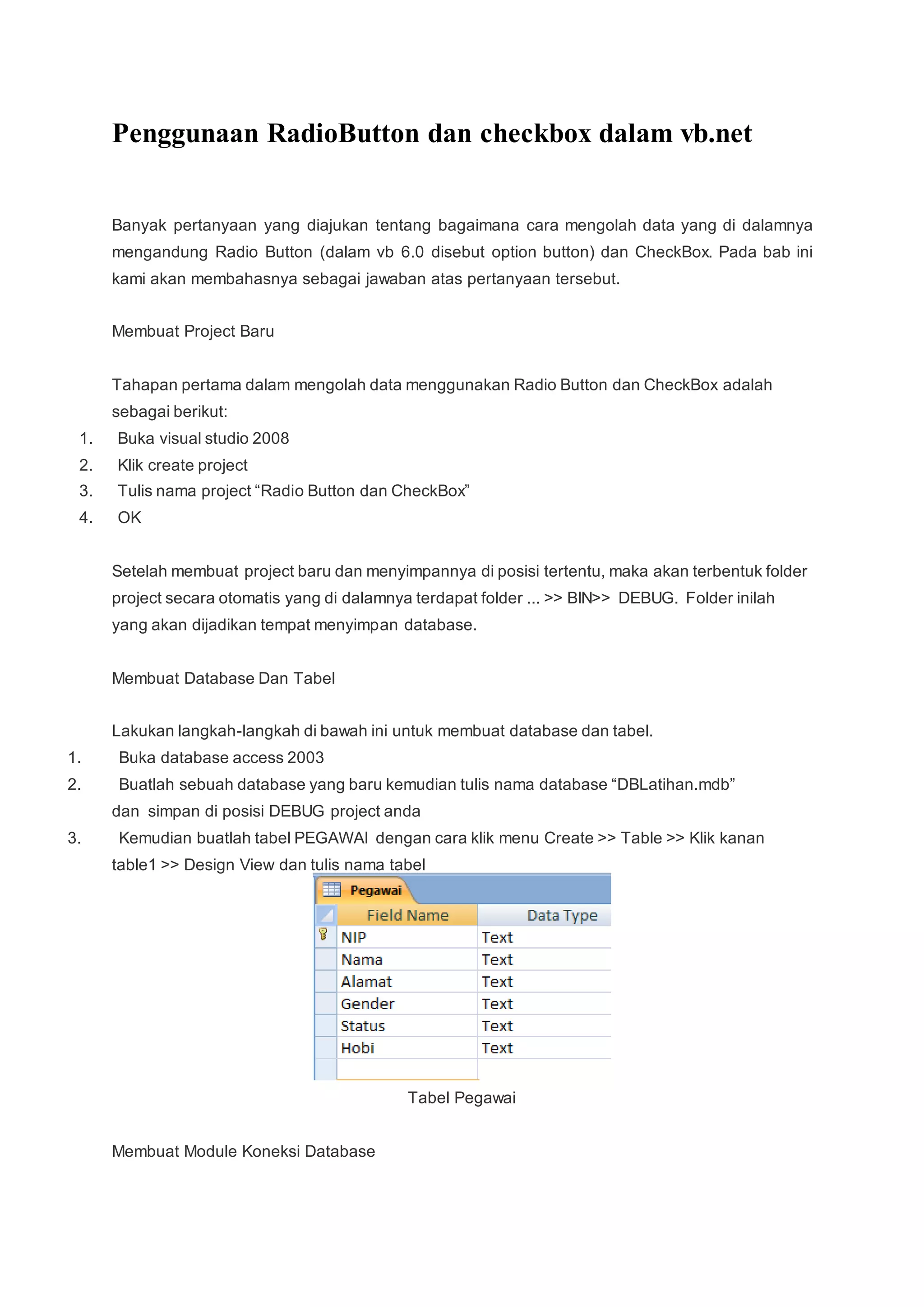 Penggunaan radio button dan checkbox dalam vb.net