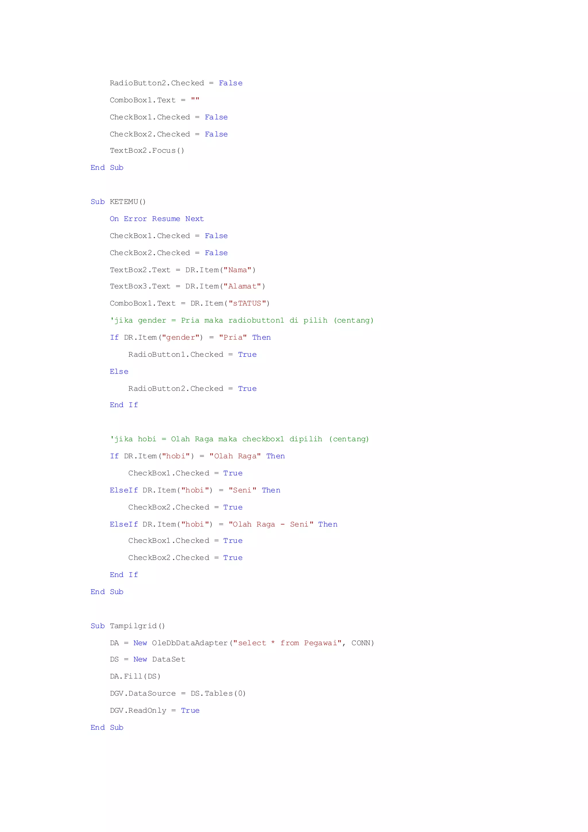 Penggunaan radio button dan checkbox dalam vb.net