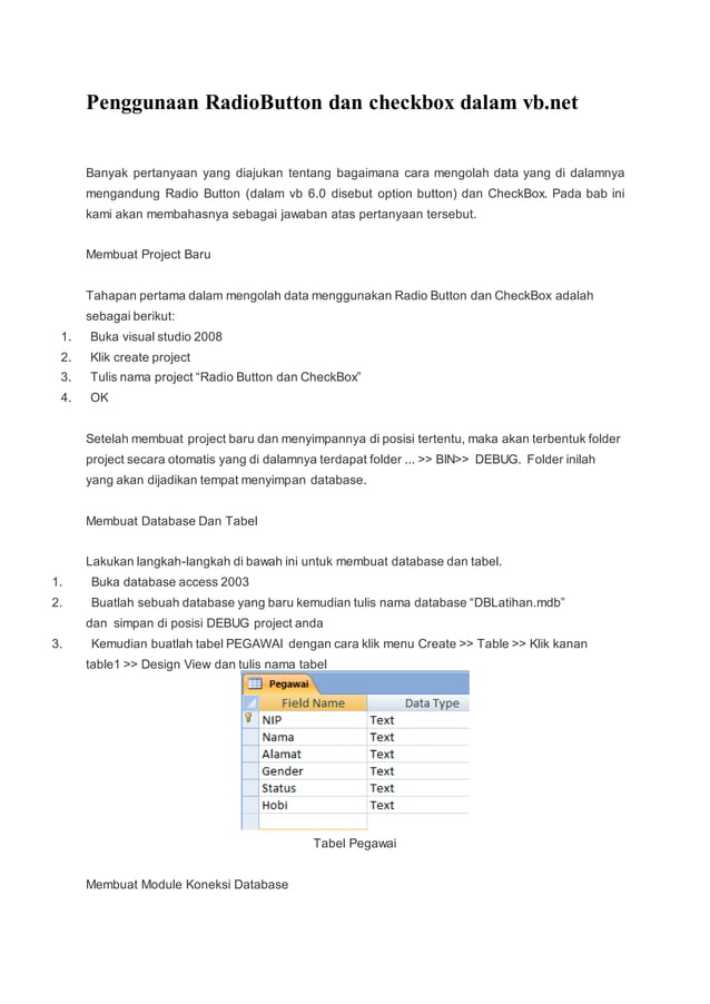 Penggunaan radio button dan checkbox dalam vb.net
