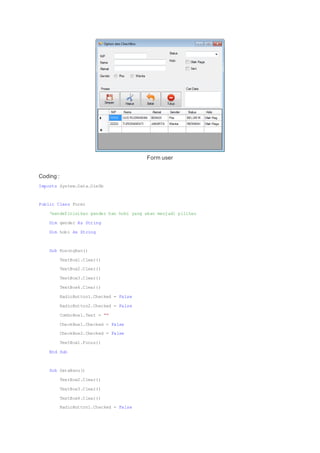 Penggunaan radio button dan checkbox dalam vb.net