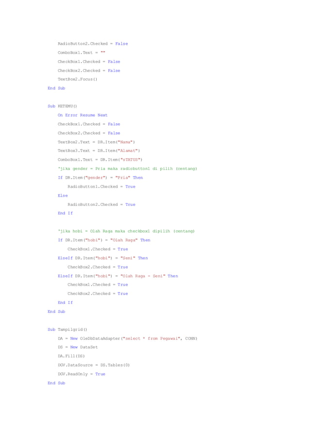 Penggunaan radio button dan checkbox dalam vb.net