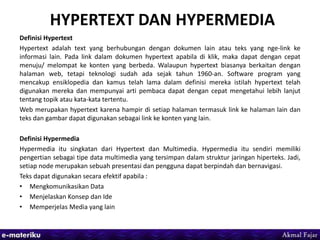 Penggunaan teks dan hypertext pada aplikasi multimedia | PPTX