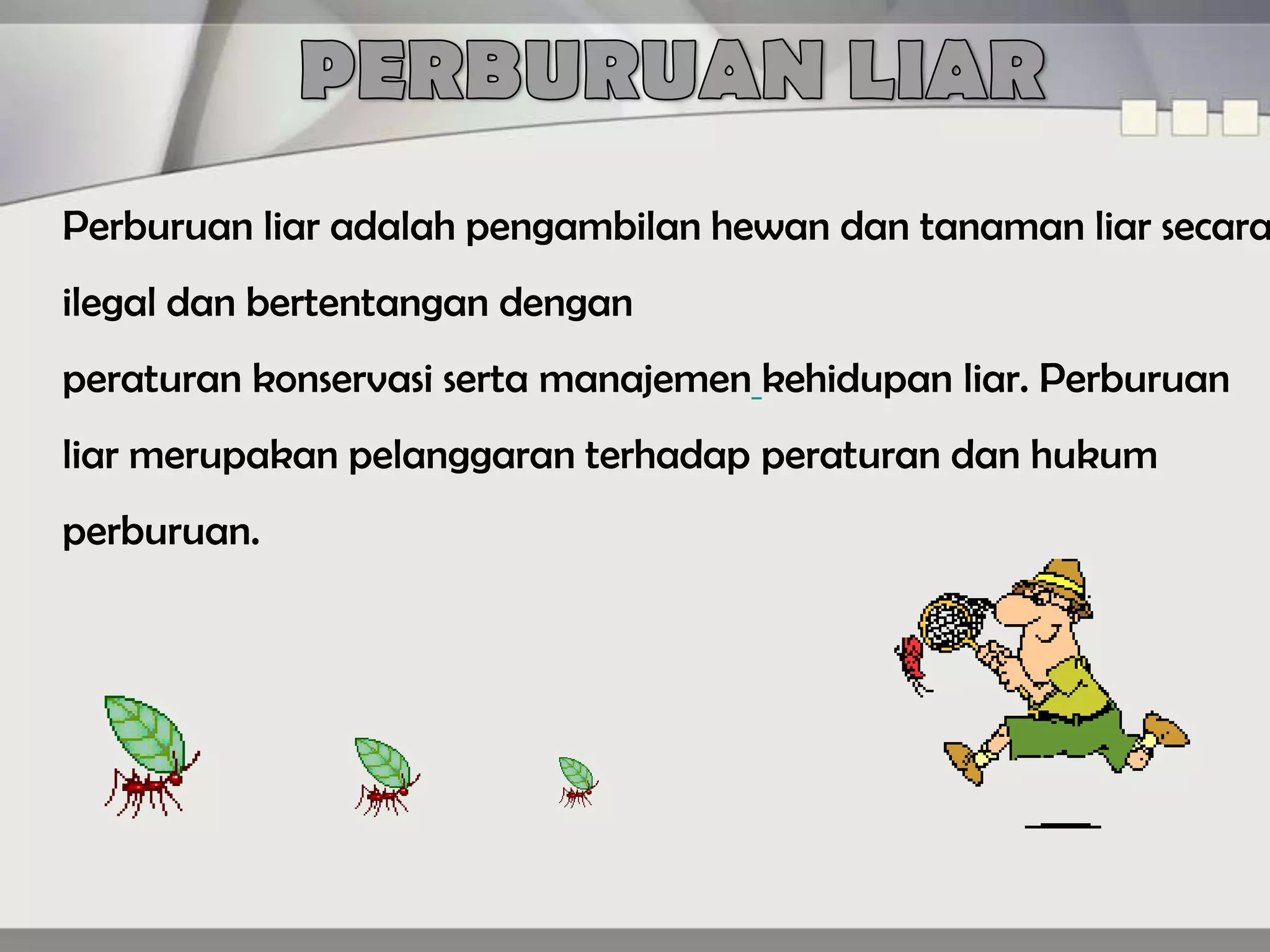 Penggundulan hutan dan perburuan liar | PPTX