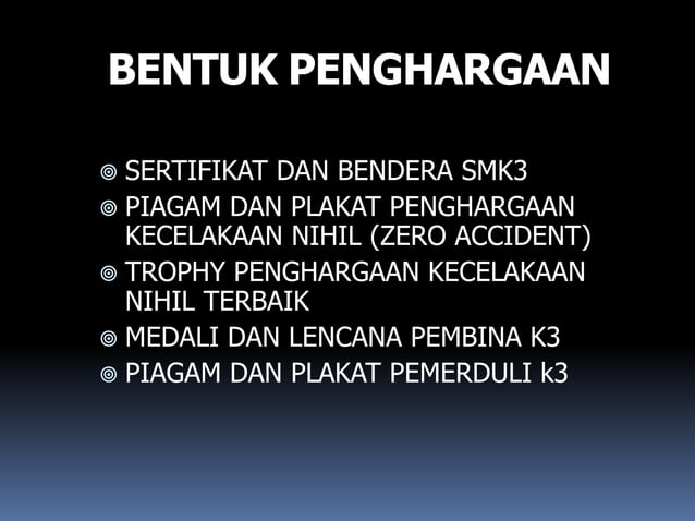 Penghargaan K3.ppt