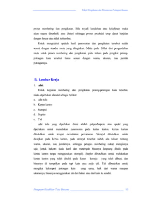 pengikatan_dan_penomoran. pada proses produksi | PDF