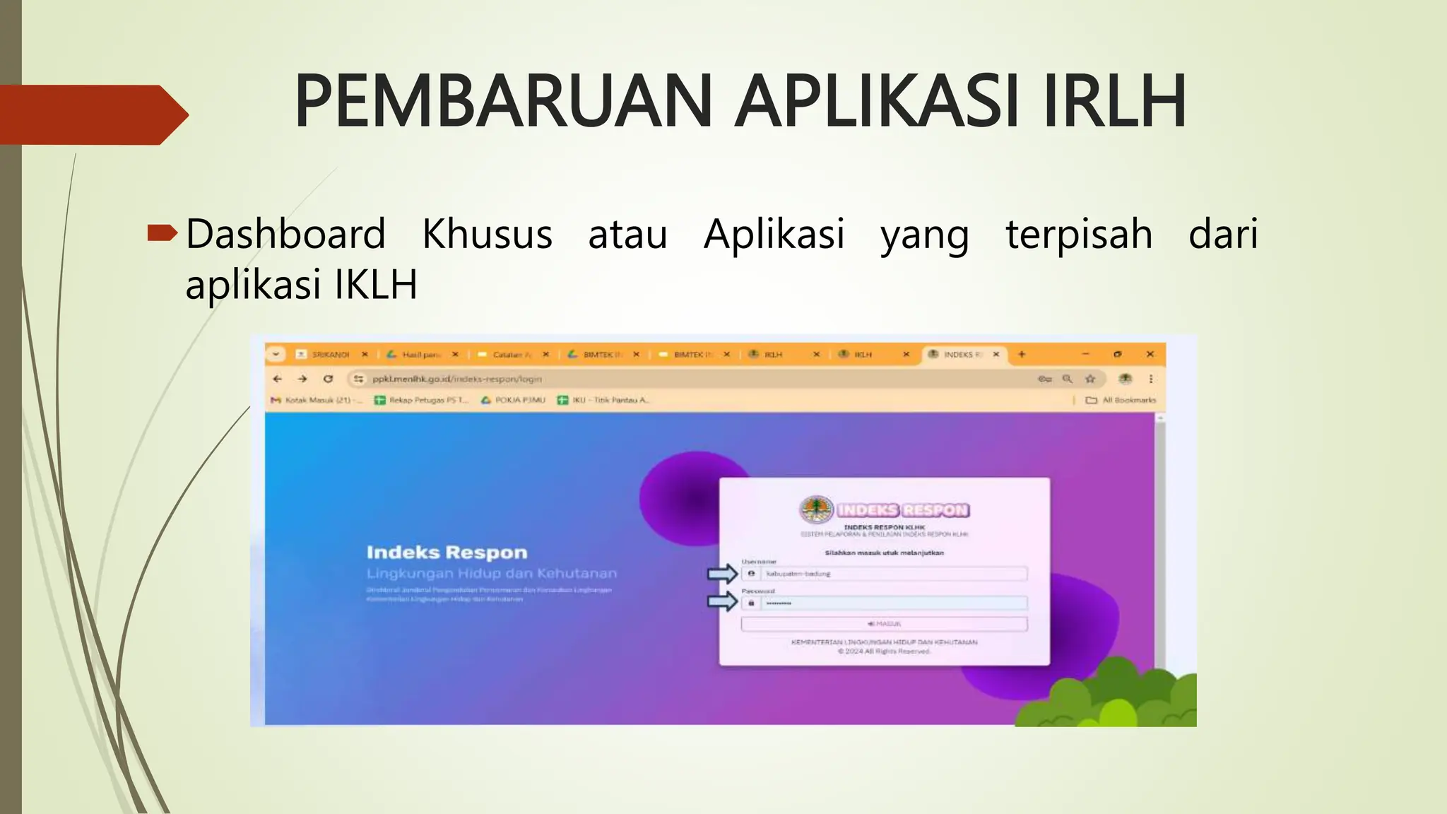 Penginputan Indeks Kualitas Lingkungan Hidup (IKLH).pptx