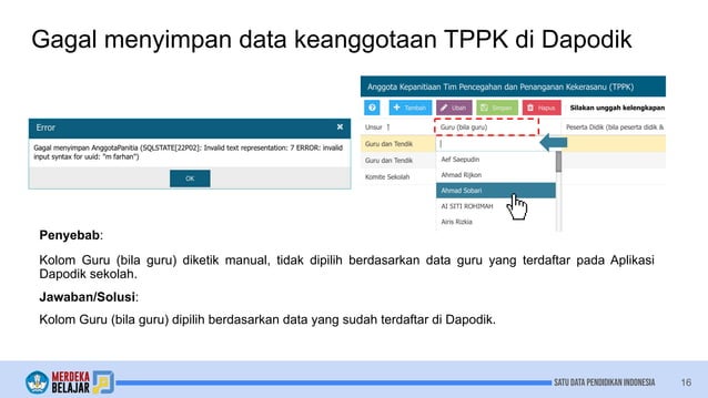 penginputan TPPK di dalam dapodik sebagai bentuk | PPT