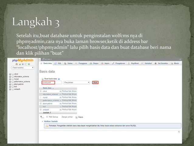Penginstalan wolf cms menggunakan xampp | PPT