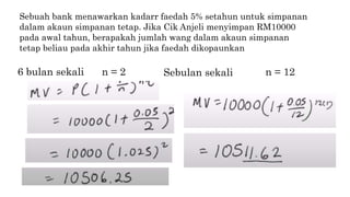 SIMPANAN DAN PELABURAN, KREDIT DAN HUTANG | PPTX