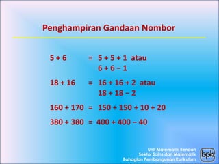 Pengiraan secara mental tahun2 | PPT