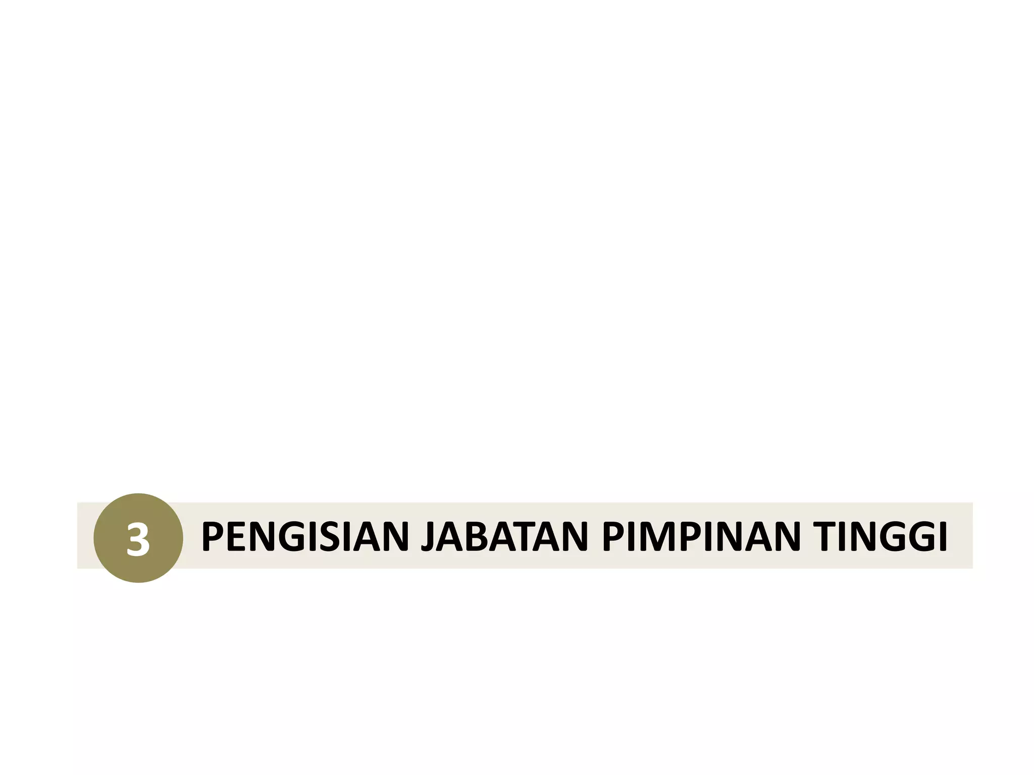 Pengisian Jabatan Pimpinan Tinggi dalam Perspektif UU ASN | PDF