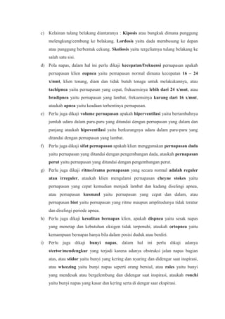 Pengkajian keperawatan oksigenasi | DOC