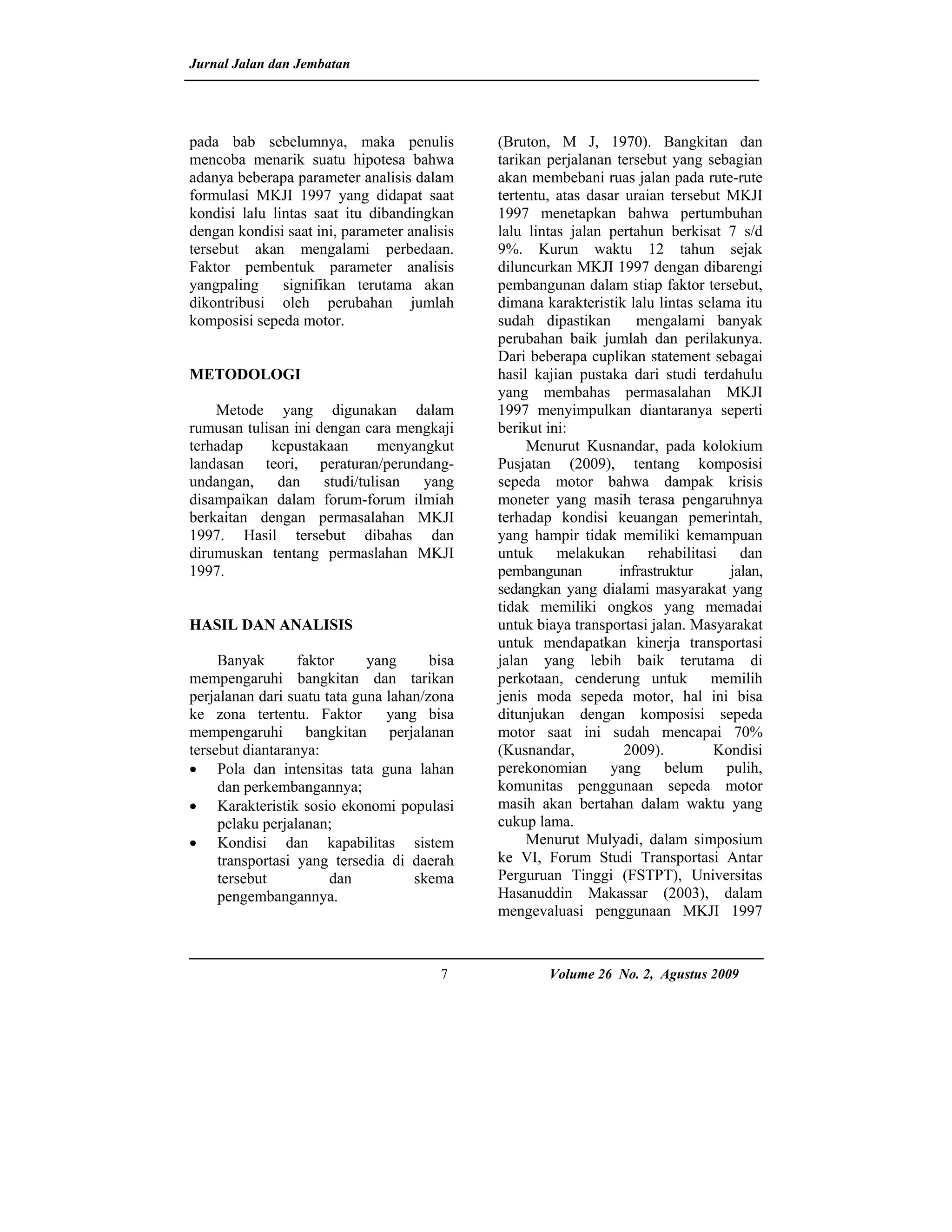 Pengkinian manual kapasitas jalan indonesia 1997 | PDF