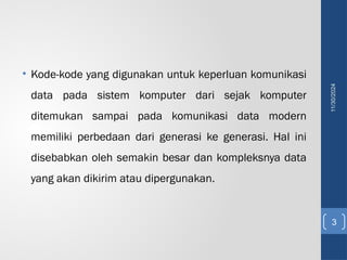 pengkodean dan teknik pengkodean ASCII ke biner | PPTX