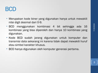 pengkodean dan teknik pengkodean ASCII ke biner | PPT