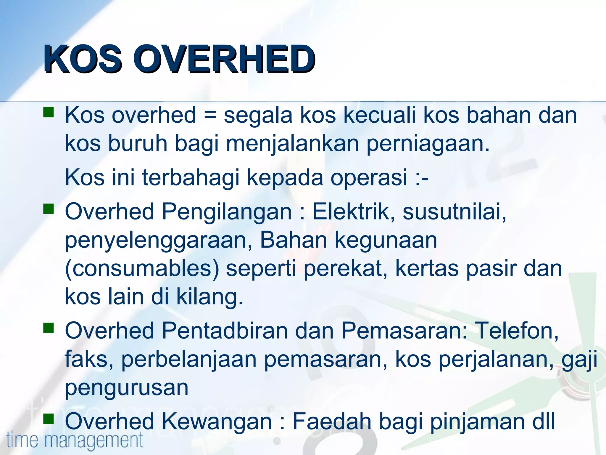 Pengkosan produk 2 pengiraan kos | PPT