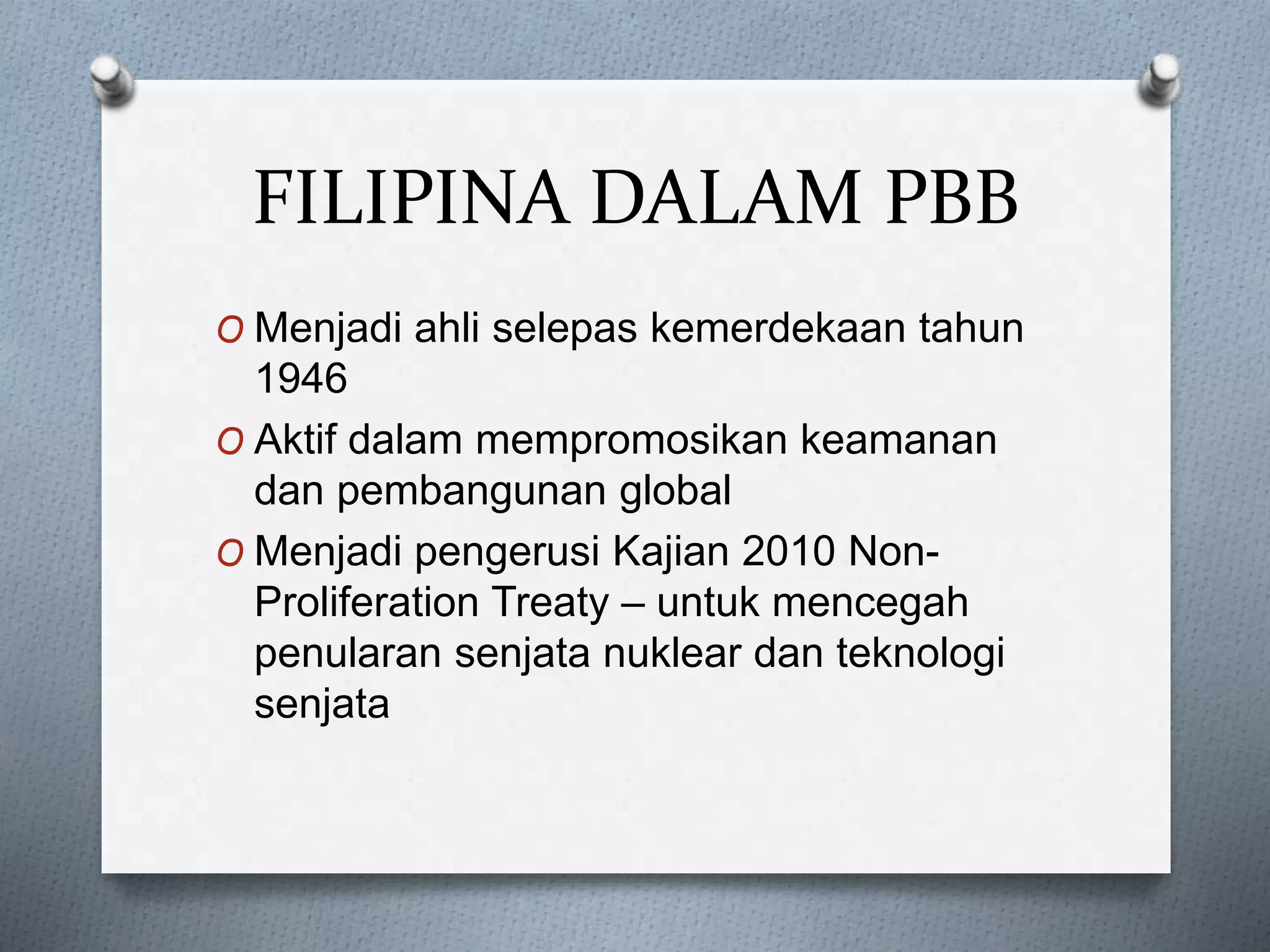 Penglibatan filipina dalam pbb, seato, | PPTX