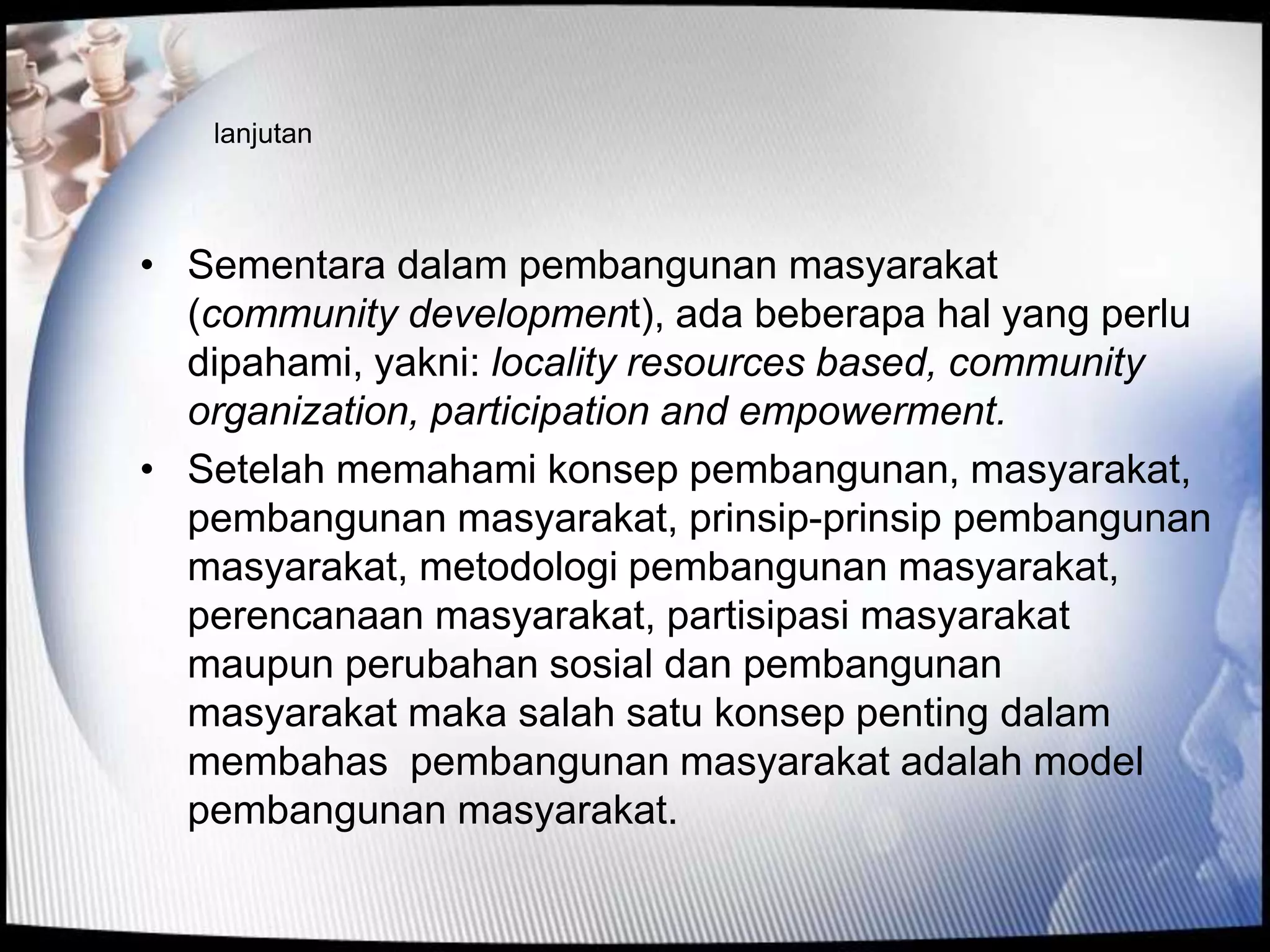 Model Pembangunan Masyarakat | PPTX