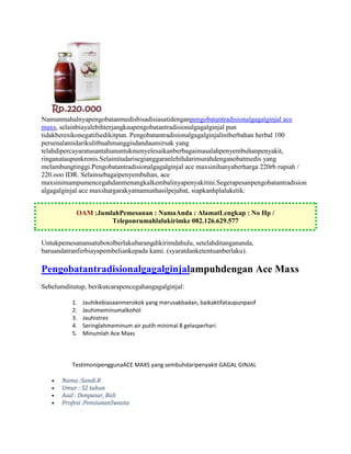 Pengobatan tradisional gagal ginjal | DOCX