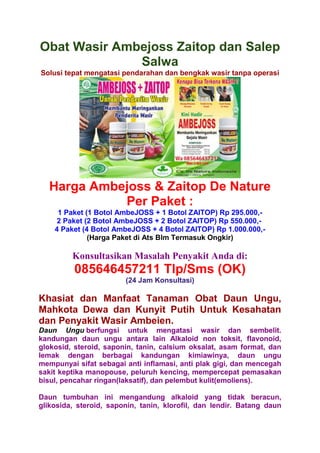Pengobatan wasir dengan daun ungu (ambejoss) | PDF