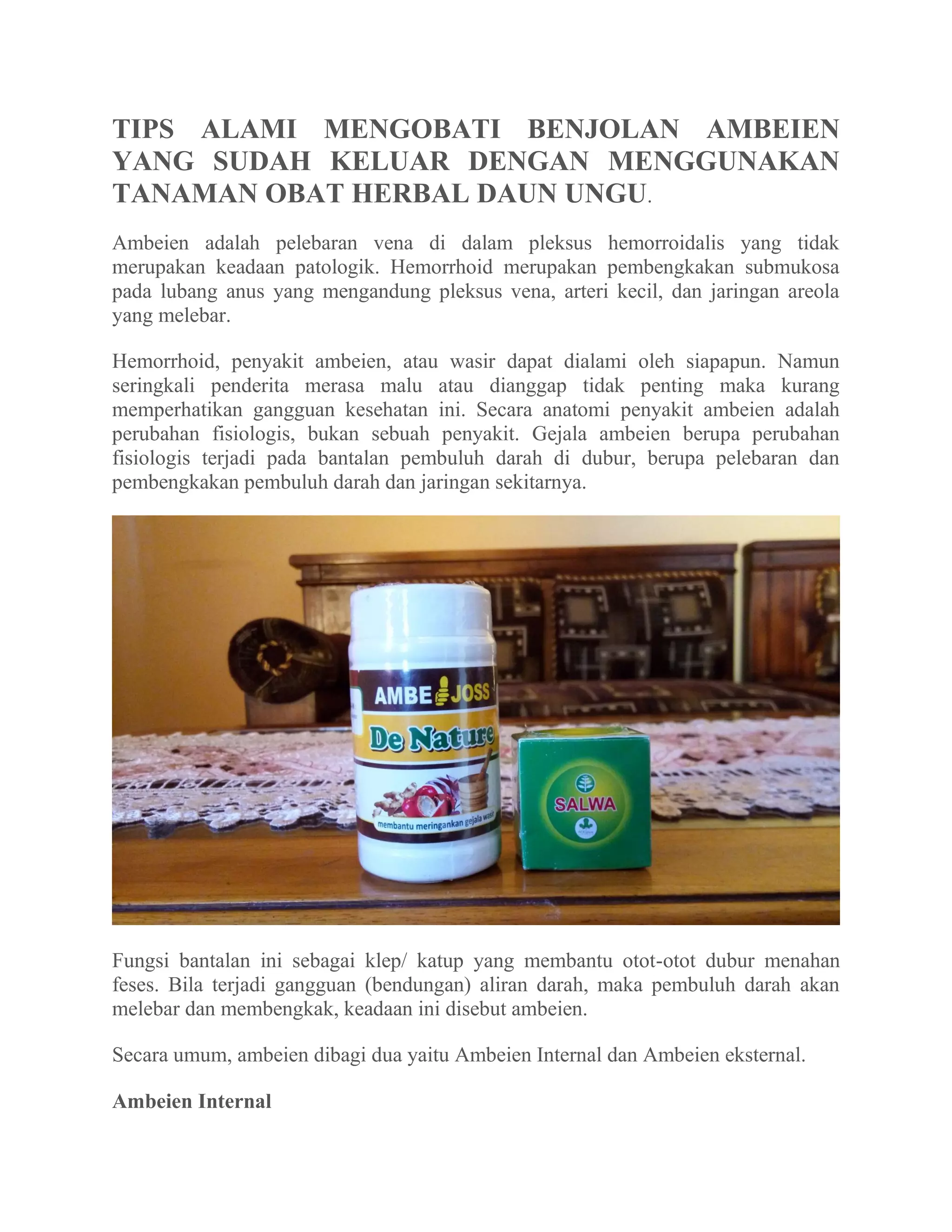 Pengobatan wasir stadium 4 | PDF