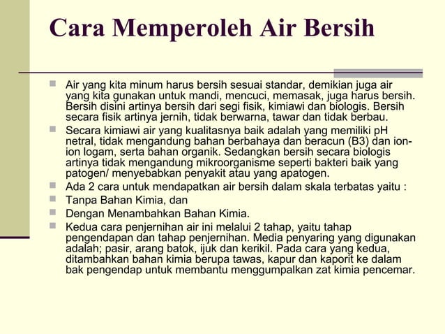 Pengolahan air kimia lingkungan | PPT