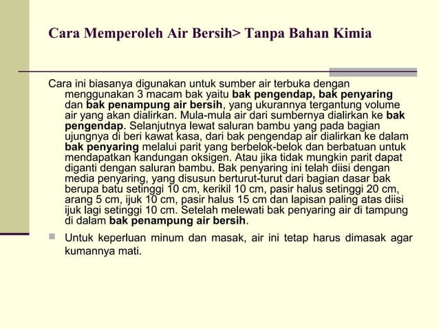 Pengolahan air kimia lingkungan | PPT